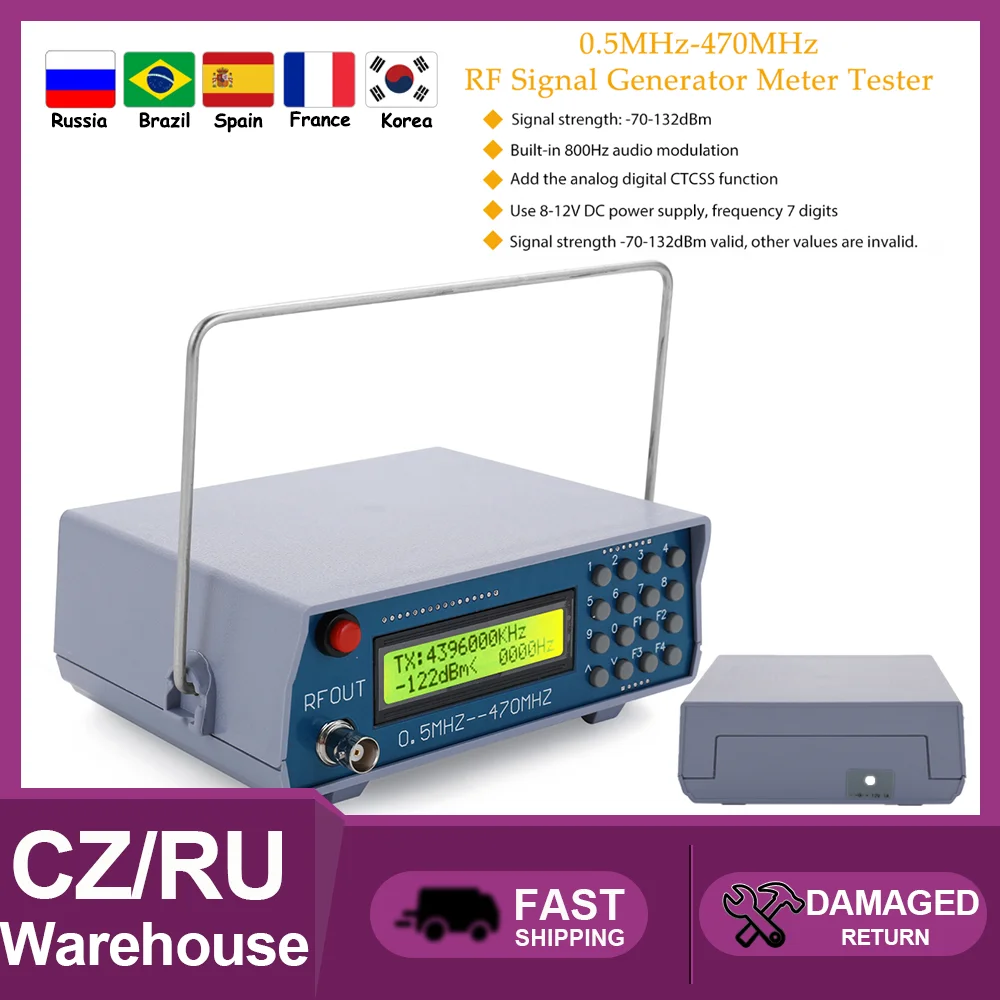 0.5mhz-470mhz Rf Signal Generator High Accuracy Tester Analog Digital ...