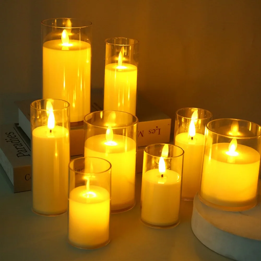LED Electronic Flameless Candles Light Flickering Wick 3D Effect ...