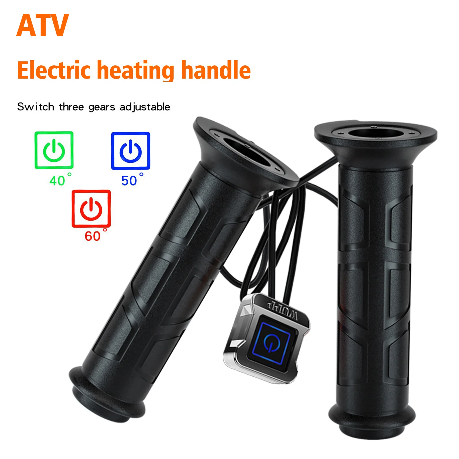12v Motorcycle Handlebar Universal Electric Hot Heated Grips Handle Set ...