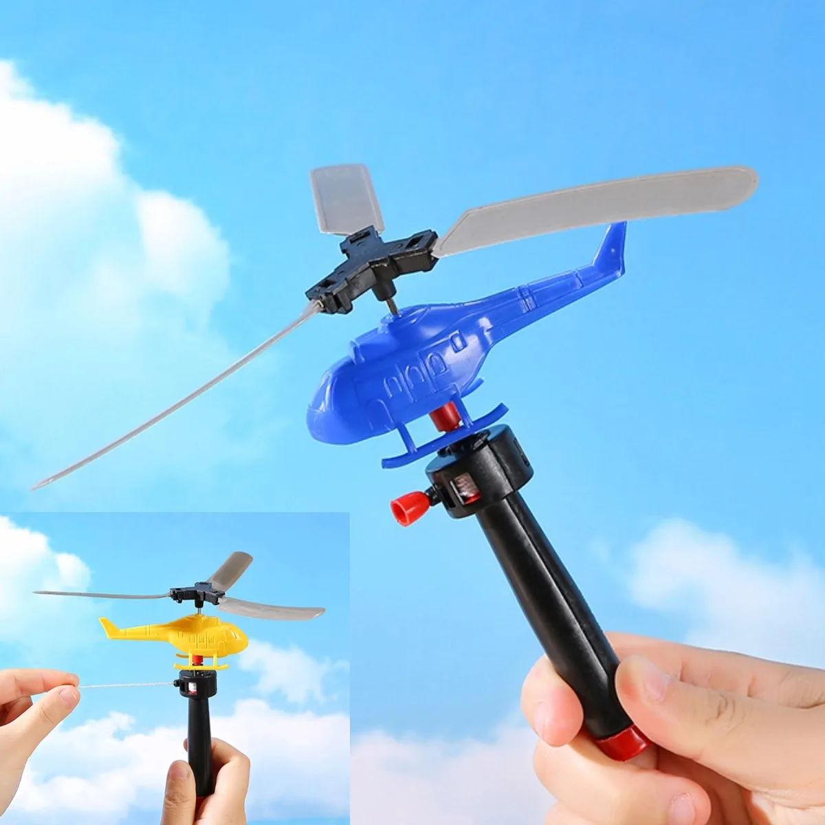 Kids-Handle-Cable-Power-Helicopter-Cable-Helicopter-Outdoor-Bamboo ...