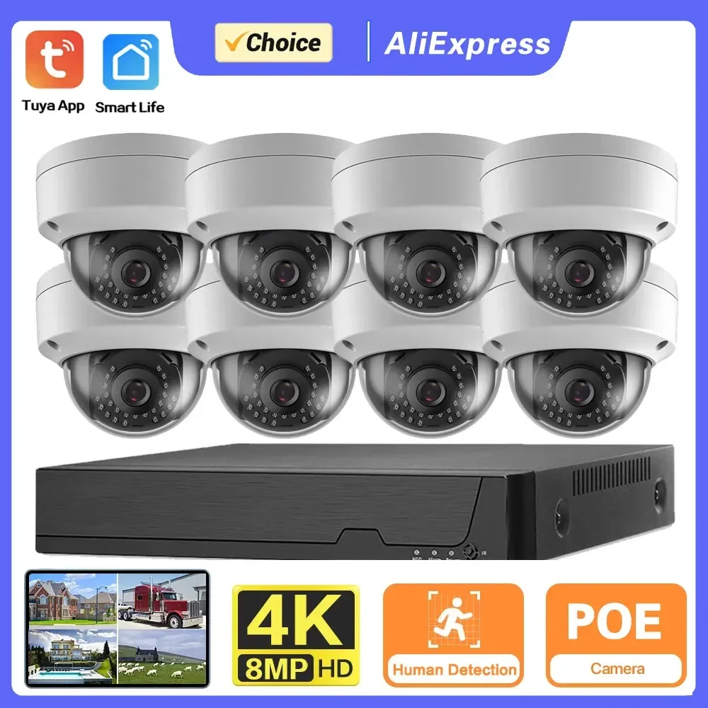 8MP-8CH-Tuya-POE-NVR-Network-Video-Security-System-4K-NVR-With-Human ...