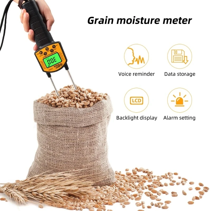 Professional Digital Grain Moisture Meter for Corn Wheat Rice Bean ...