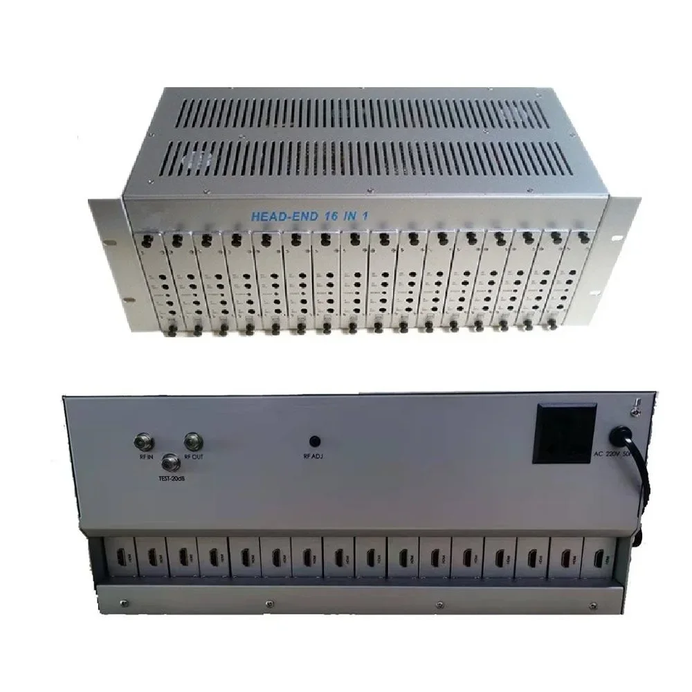 Rack Mounted CATV Analog Fixed Modulator 16 channel fixed rf modulator ...