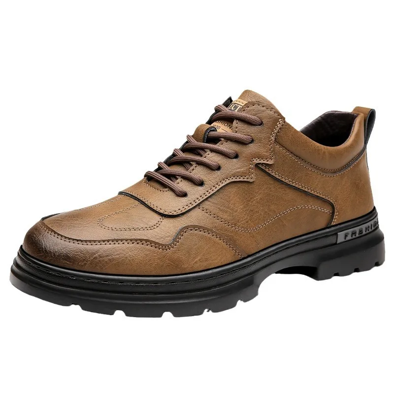 Zapatos-de-plataforma-informales-deportivos-de-cuero-de-vaca-para-hombres-zapatos-de-Monta-ismo ...