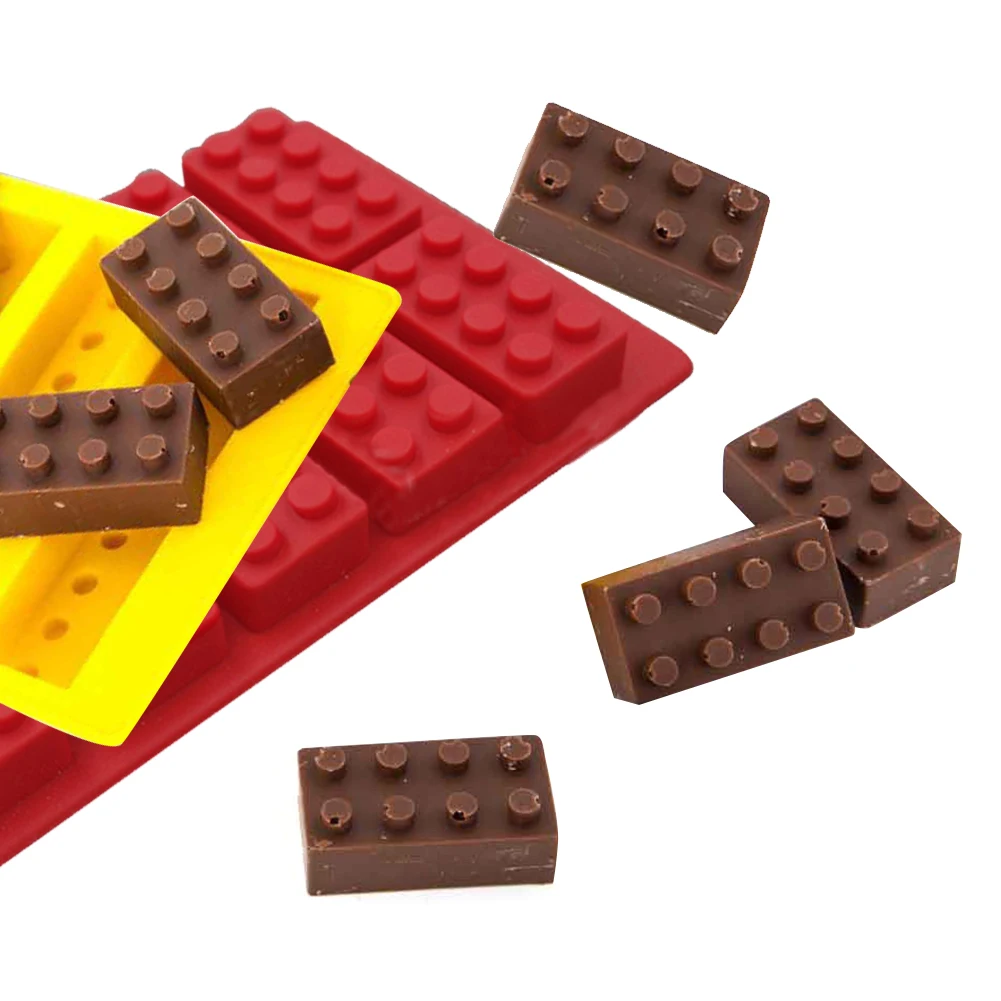 Chocolate Mold Silicone Lego | Silicone Ice Cube Tray Mould | Lego ...