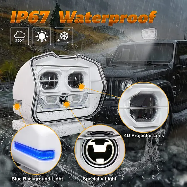 Remote Control LED Light For Truck 7 Inch 50W LED Search Light With ...