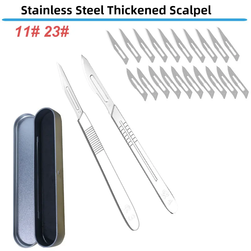 11# 23# Carbon Steel Carving Metal Scalpel Handle With 10pcs Blades ...
