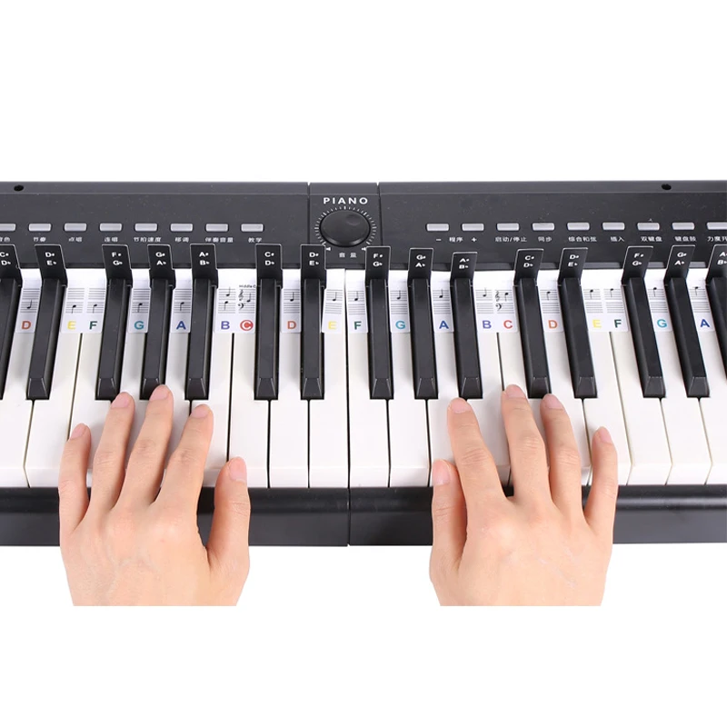 Piano Keys Labeled Letters