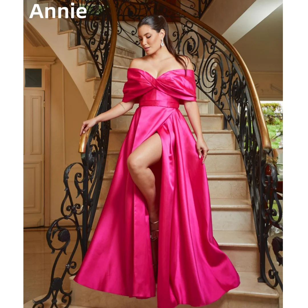 Annie-Hot-Pink-Prom-Dresses-Luxury-Bud-Satin-Elegant-Lady-Evening ...