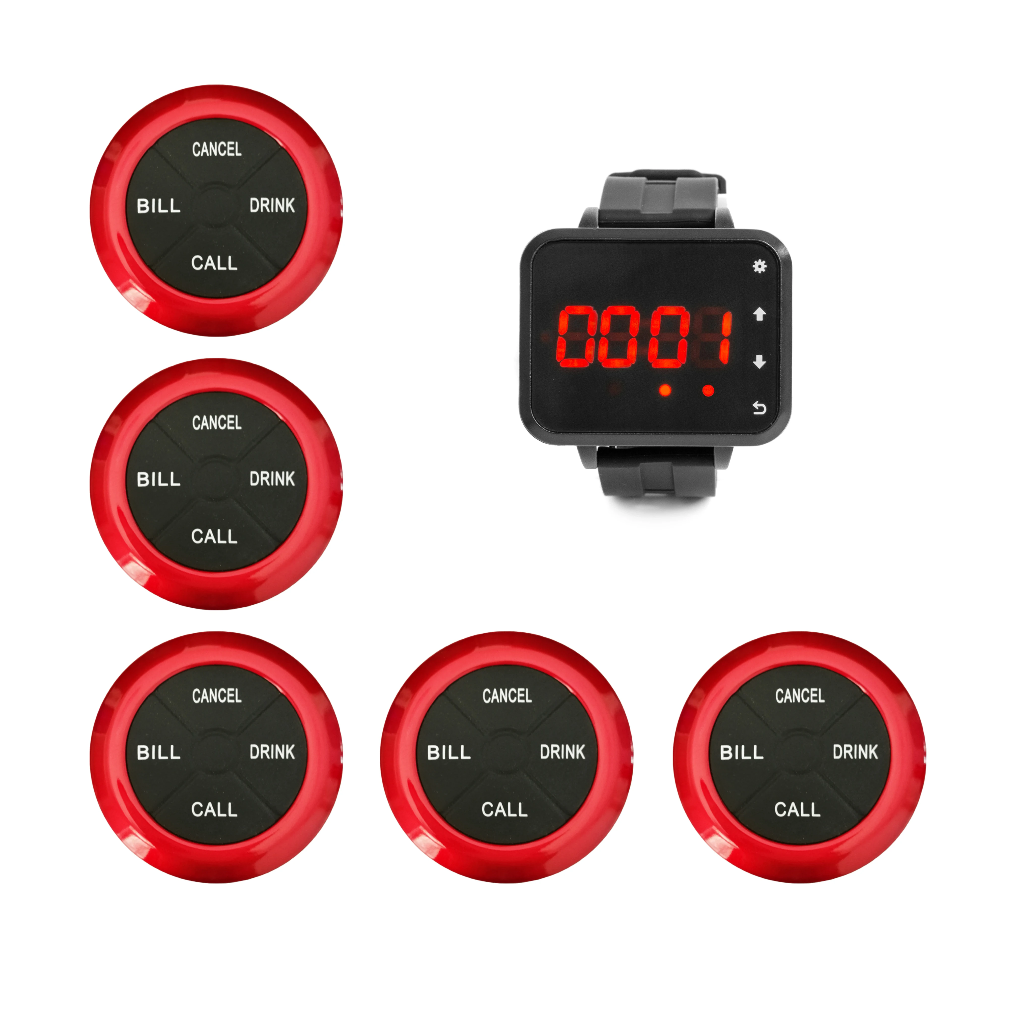 Wireless-Wrist-Watch-Receiver-Restaurant-Page-Fast-Food-Waiter-Calling ...