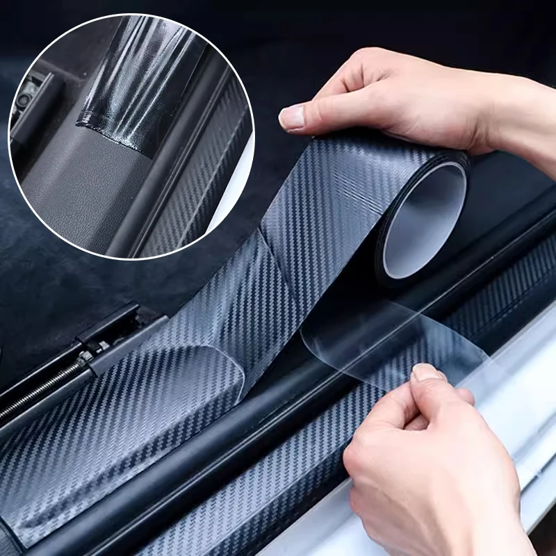 Carbon-Fiber-Car-Sticker-Automotive-Tape-Auto-Door-Sill-Side-Mirror ...