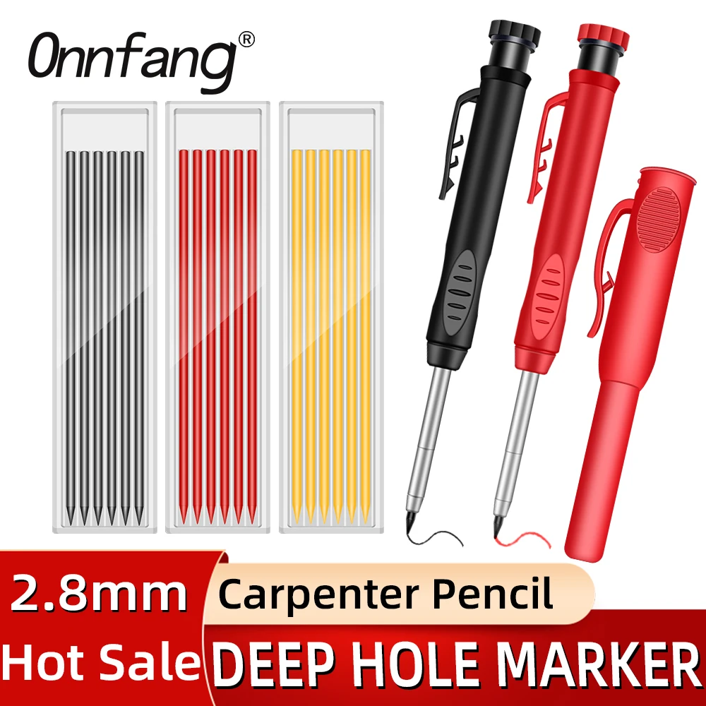 2.8mm Solid Carpenter Pencil Deep Hole Marking Pencil 1pcs Carpenter ...