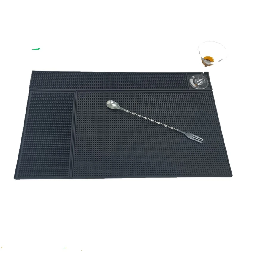 Soft Black Bar Mat Rubber Bar Service Spill Magic Mat Rubber Bar Mat ...