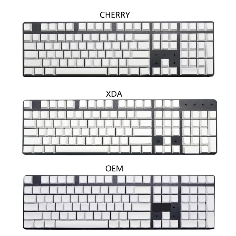 108-PBT-Blank-Keycaps-Cherry-OEM-XDA-Profile-Gamer-No-Letter-White ...