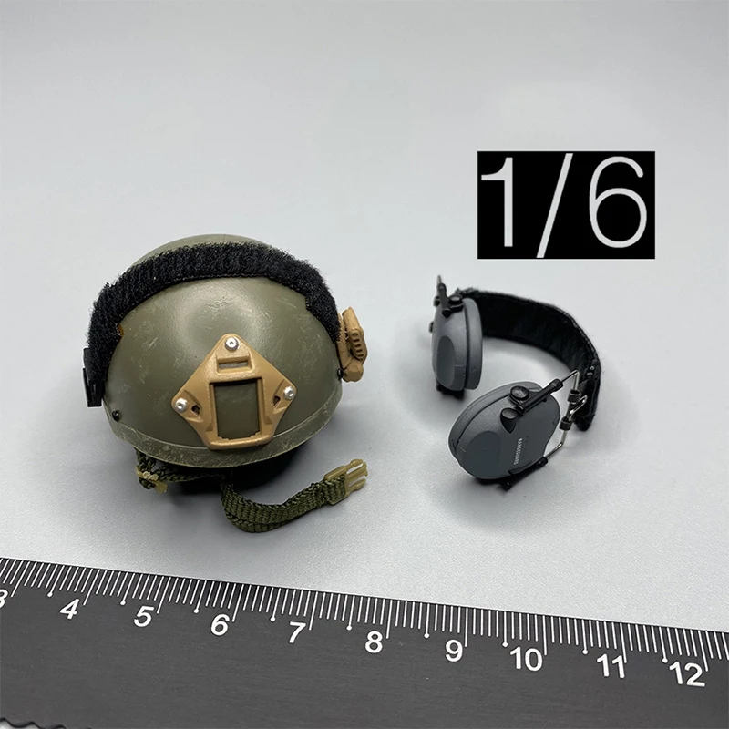 1-6-Scale-Male-Soldier-Military-Marine-Corps-Helmet-Headset-Model-For ...