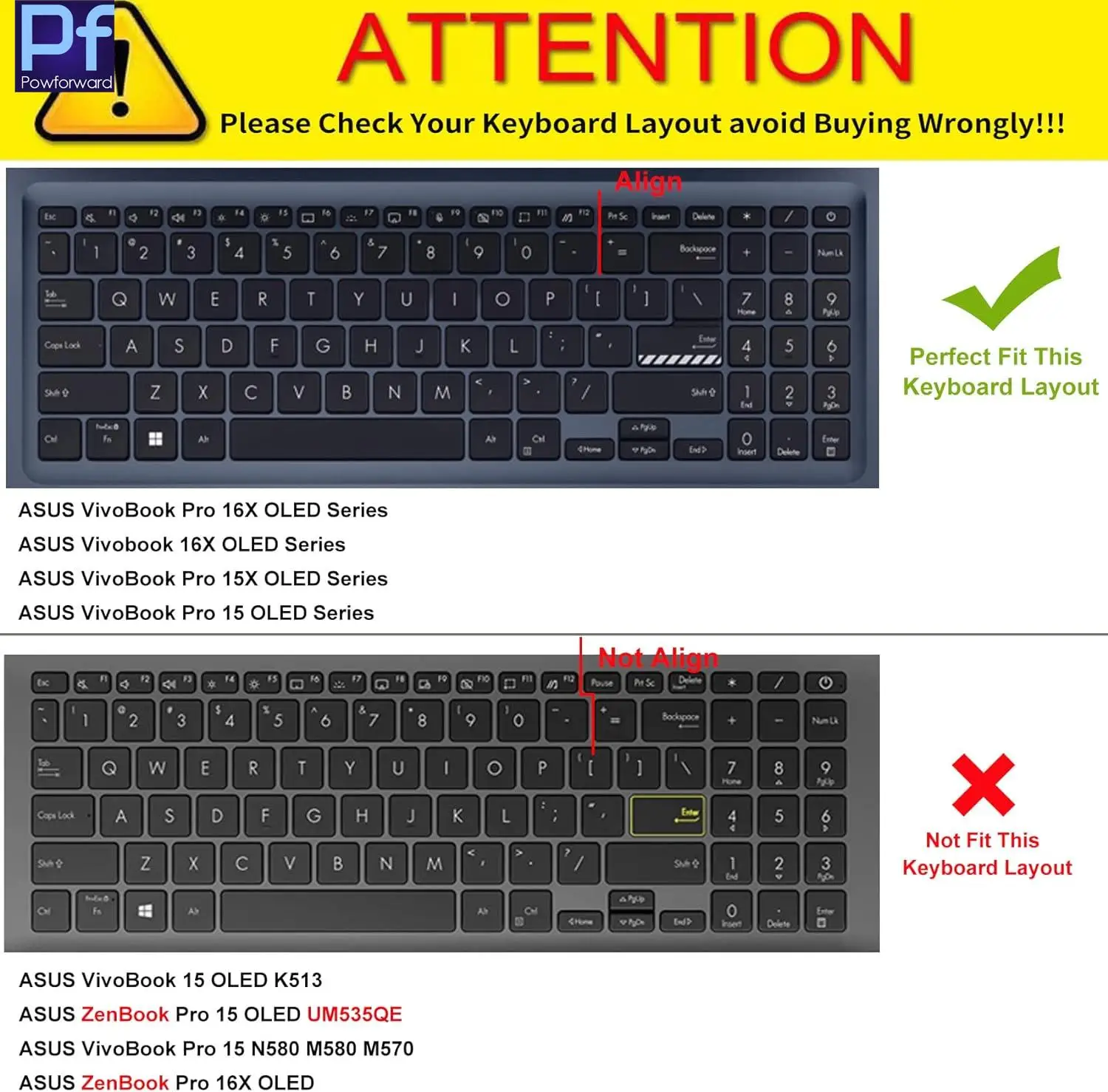 Защитный чехол для клавиатуры ноутбука ASUS Vivobook 16X OLED M3604 ...