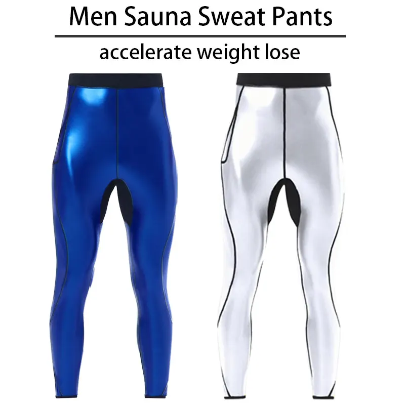 Men Sauna Sweat Pants Long Leggings Weight Loss Thermo Slimming Tights ...