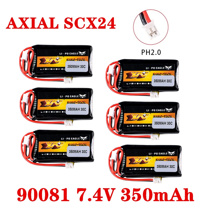 RC-Car-Battery-HJ-2S-7-4V-350mAh-30C-Lipo-Battery-For-AXIAL-SCX24-90081 ...