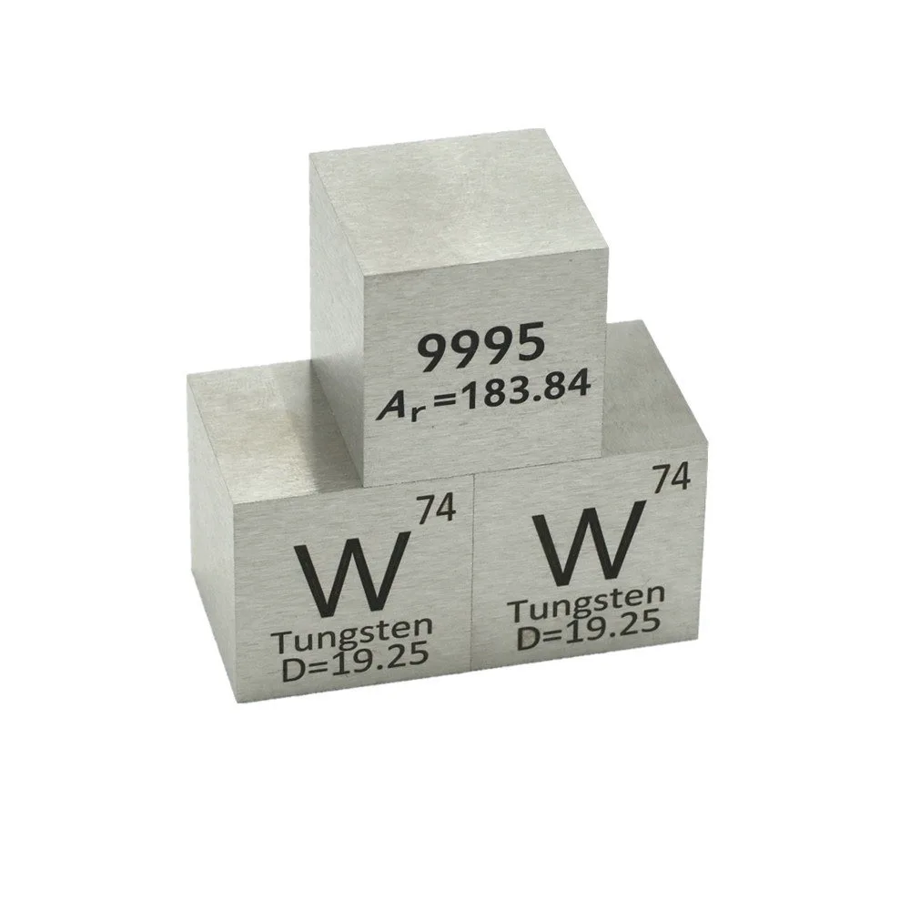 Pure 99.95% W Tungsten Cube Block Bulk Periodic Table of Rare Earth ...