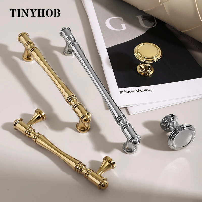 Nordic Gold Cabinet Handles Desk Drawer Pull Furniture Door Knob for ...