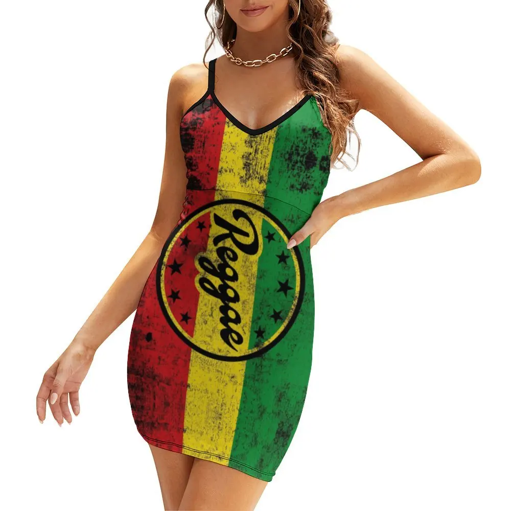 Sexy-Rastafari-Flag-Suspender-Dress-for-Women-Women-s-Sling-Dress-Flag ...