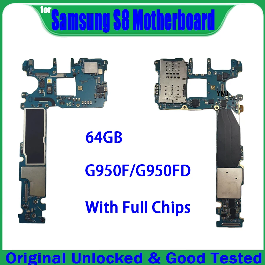 100-Tested-Mainboard-64GB-For-Samsung-Galaxy-S8-G950U-G950F-G950FD-S8 ...