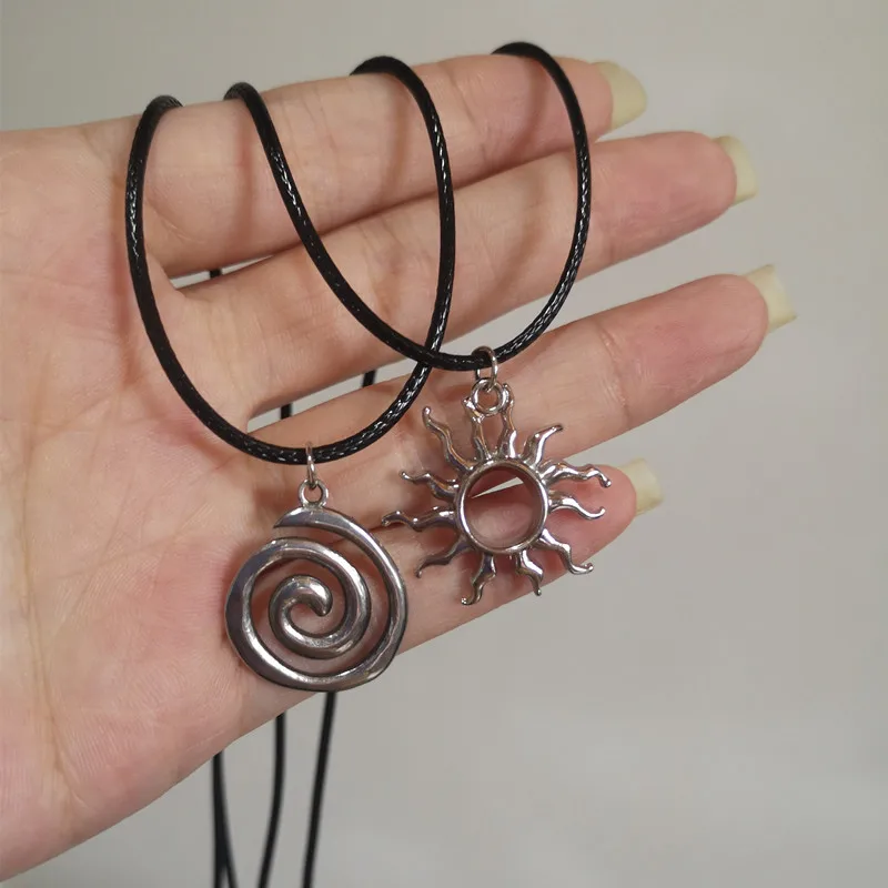 Punk-Charms-Jewelry-Chains-Vortex-Swirl-Pendant-Necklaces-Vintage-Star ...