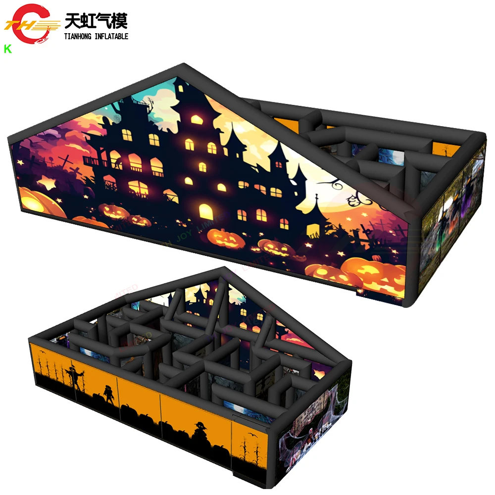 10x5m-12x8m-Giant-Inflatable-Haunted-Maze-Halloween-Labyrinth-Puzzel ...