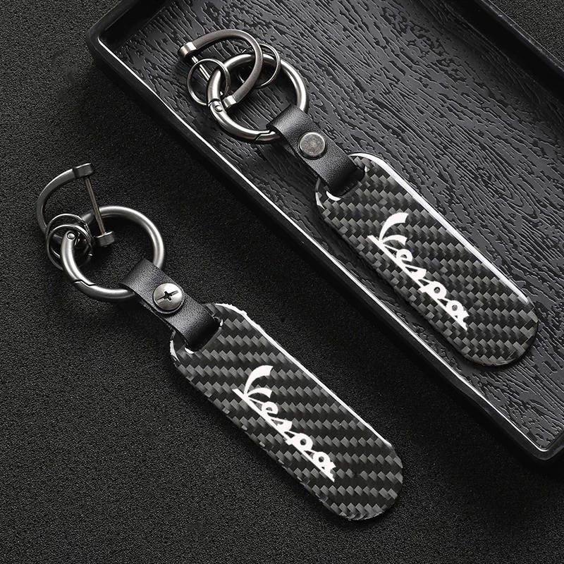 Leather Rope Car KeyChain Horseshoe Buckle Key Rings for Piaggio Vespa ...