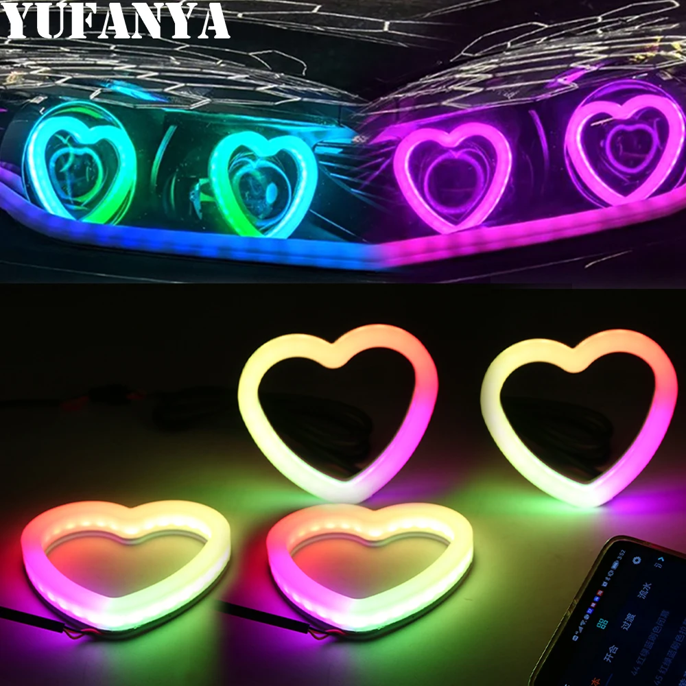 RGB-With-Bluetooth-compatible-Remote-Control-LED-Heart-Shaped-SRGB ...