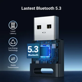 USB Bluetooth 5.3 Dongle Adapter for PC Speaker Wireless Mouse Keyboard ...