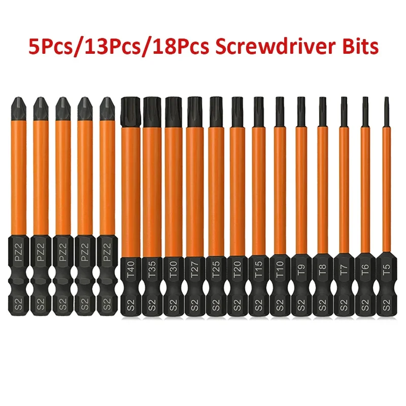 1-4-Inch-Hex-Screwdriver-Bit-Set-Torx-Pozidriv-Security-Driver-Bits ...