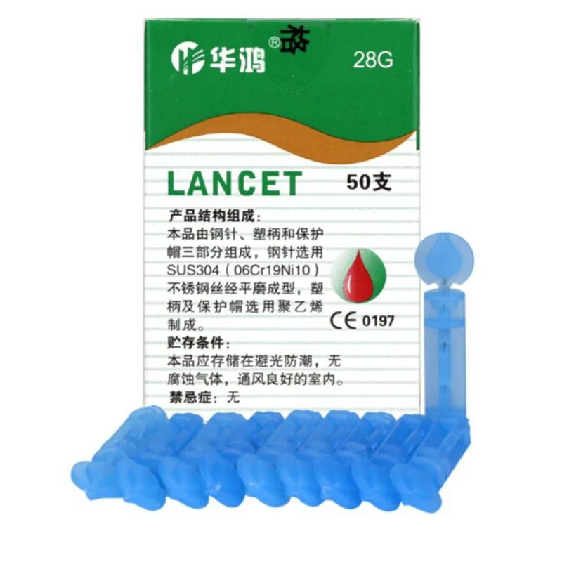 Descart-vel-Sterile-Blood-Lancets-Needles-Massage-Stick-Use-para-Pen ...