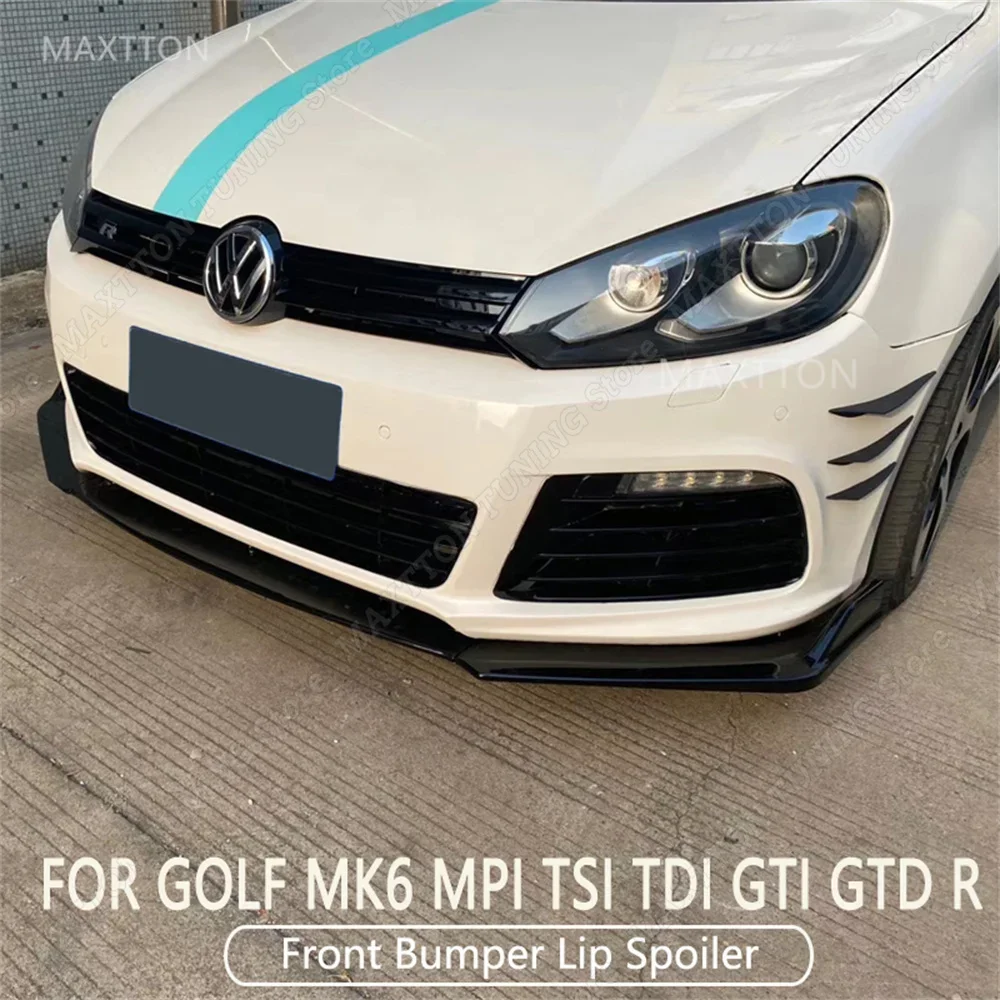 For-Volkswagen-Golf-6-MK6-MPI-TSI-TDI-GTI-GTD-R-R20-Front-Bumper-Lip ...