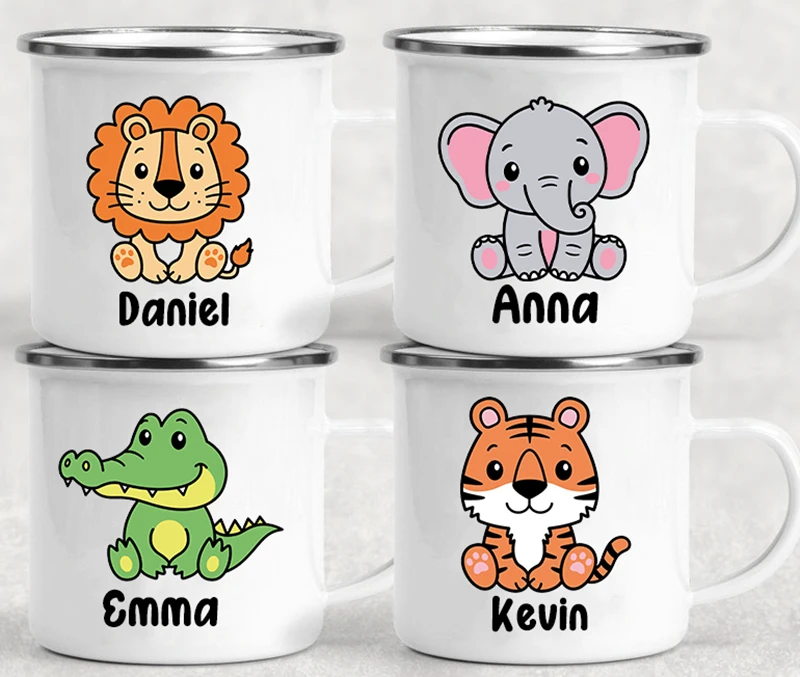 Personalized-Kids-Cup-Custom-Animal-with-Name-Juice-Cola-Mug-Cute ...