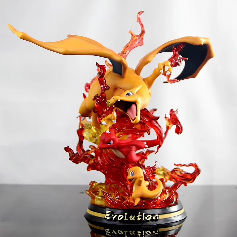 Pokemon-Action-Figure-Gk-Third-Bullet-Small-Fire-Dragon-Fire-Dragon-Evolution-Group-Decoration ...
