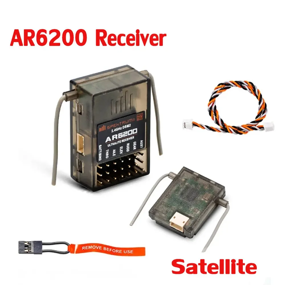 DSM2-Specktrum-AR6200-2-4GHz-6-Channel-Receiver-W-Satellites-for-DX6i ...
