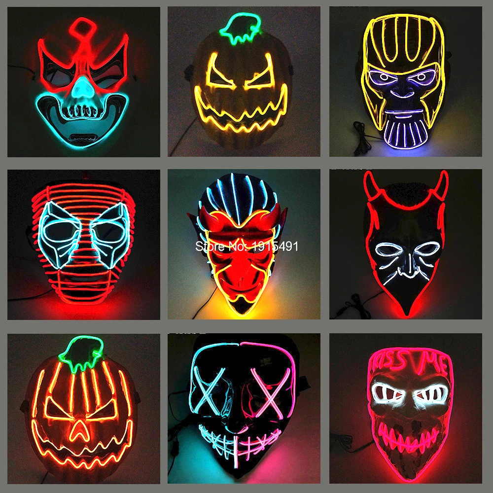M-scara-de-luz-Led-de-ne-n-para-carnaval-mascarilla-de-terror-para ...