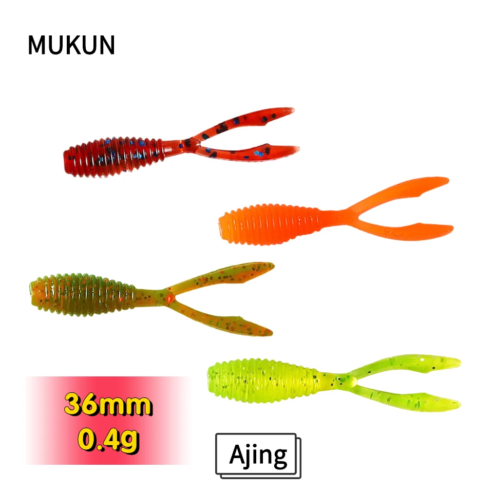 MUKUN-Twin-Tail-Soft-Fishing-Lure-20pcs-lot-0-4g-3-6cm-Ajing-Rockfish ...
