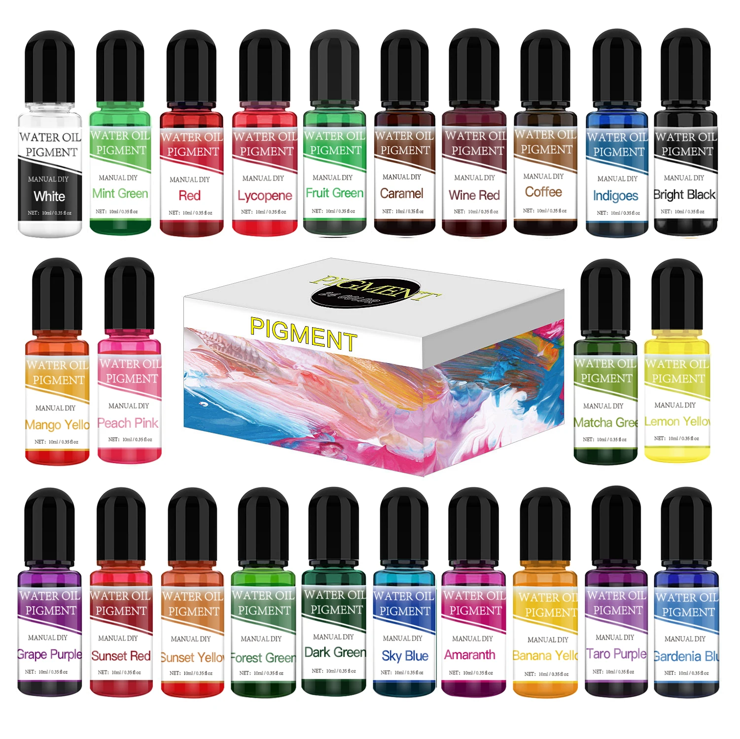 25-Color-10ml-Epoxy-Resin-Pigment-Oily-Diffusion-Liquid-Dye-Coloring ...