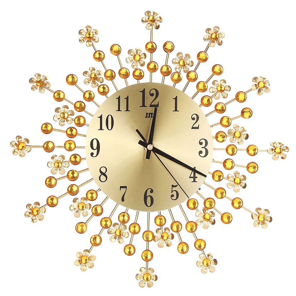 35-39cm-Wrought-Iron-Golden-Living-Room-Wall-Clock-Creative-Fashion ...