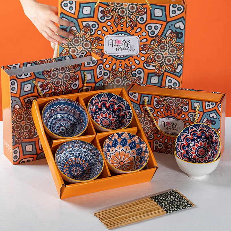 Bohemian Creative Handpainted Ceramic Tableware Company Opening Gift Kitchen Supplies Companion ...