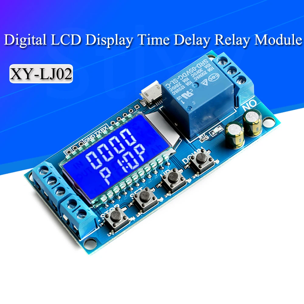 6-30v Micro Usb Digital Lcd Display Time Delay Relay Module Control ...