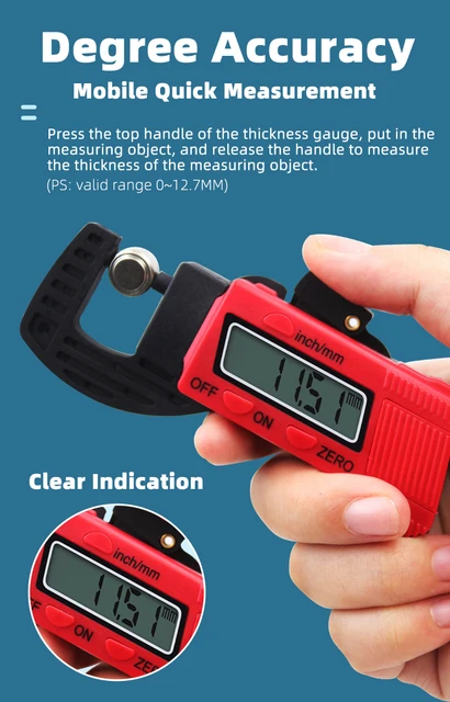 Mini Digital Thickness Gauge 0.01mm Precise Dial Thickness Gauge ...