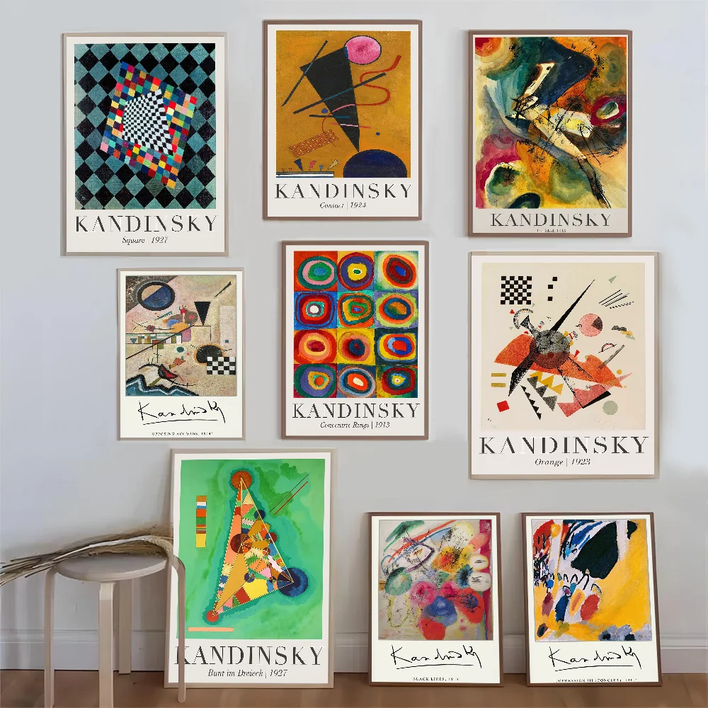 Wassily Kandinsky Abstract Art DIY Sticky Poster Fancy Wall Sticker for ...