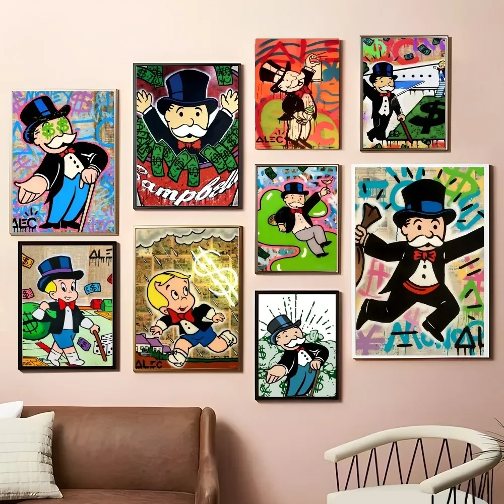 Monopoly-Time-Is-Money-Movie-Poster-Self-adhesive-Art-Poster-Retro ...