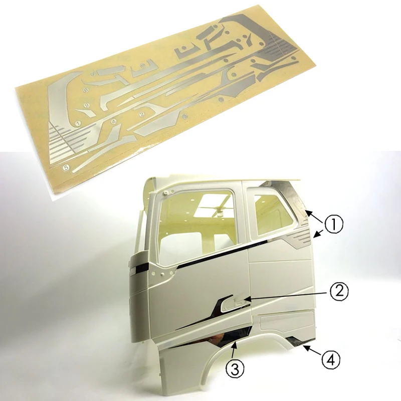 1PCS-Model-Sticker-Front-Decorate-for-1-14-Tamiya-RC-Truck-Trailer ...