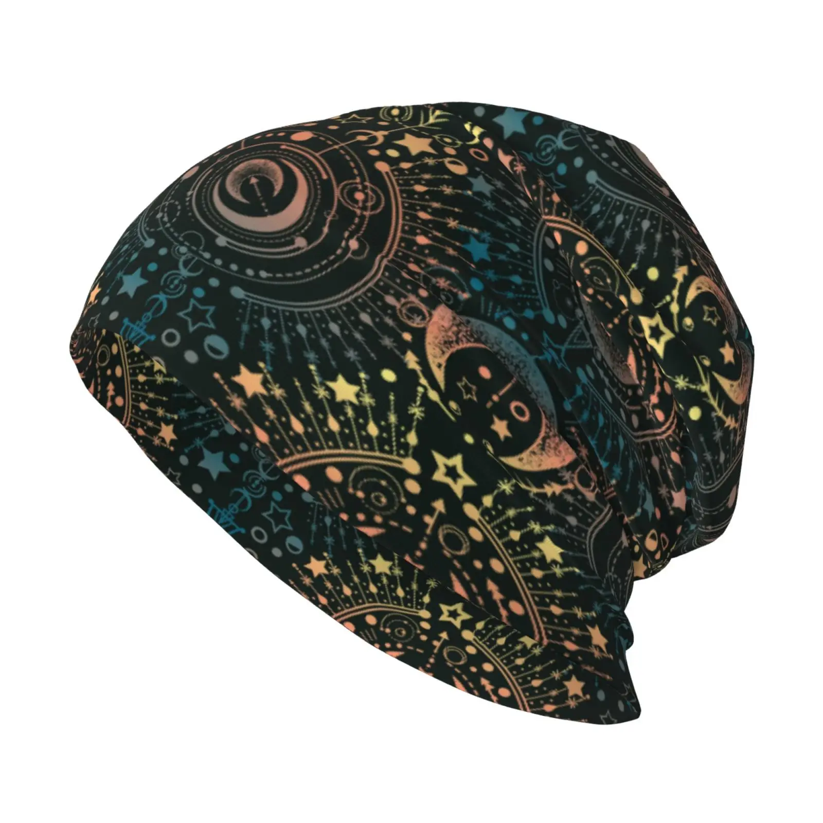 Sacred Geometry Sun Knitted Hat Closed Chemotherapy Knitted Hat Loose ...