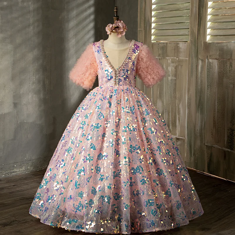 Girls First Communion Prom Dress Children Pageant Ball Gown Girl ...