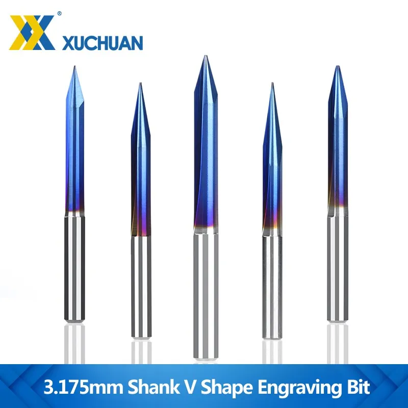 V Shape Carbide Engraving Bit | Flute Milling Cutter V Bit | Milling ...